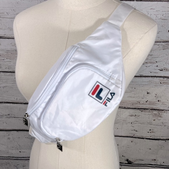 Fila | Bags | Fila Fanny Packbelt Bag White W Rednavy Logo | Poshmark